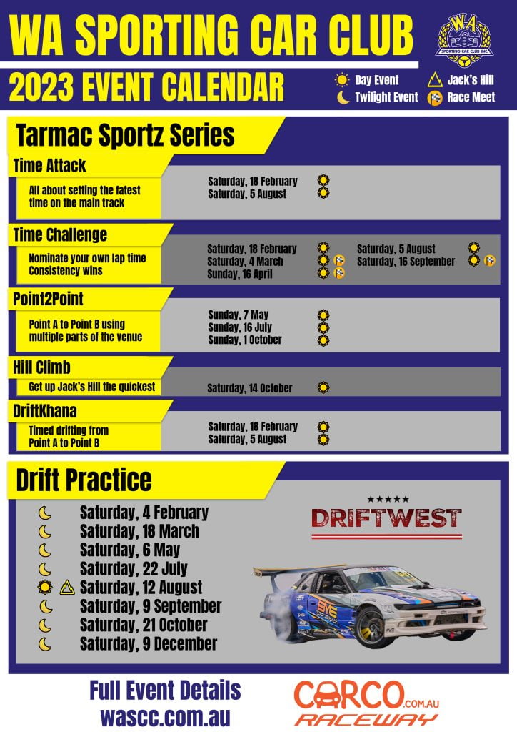 WA Sporting Car Club | Calendar