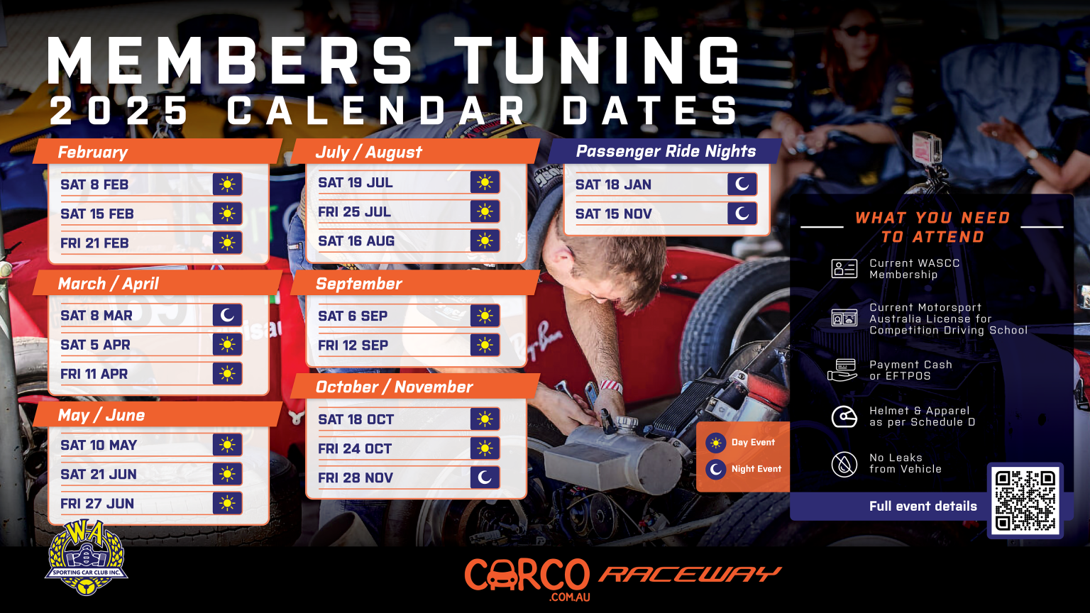 Events Calendar – WA Sporting Car Club
